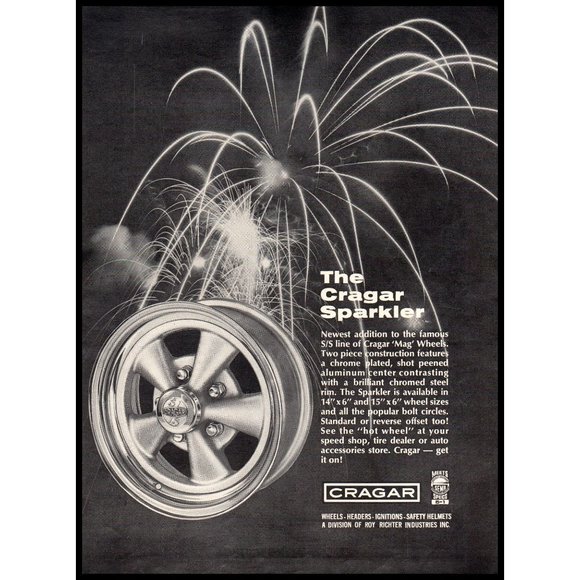 Cragar | Art | 97 Cragar Mag Wheels Ss Sparker Vintage Print Ad ...